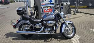Blue Honda VT Shadow 2001 in Vilnius, with an engine capacity of 0.75 L and mileage of 47 thousand km for 3600 €, photo  on AUTOMOTO.COM.LV