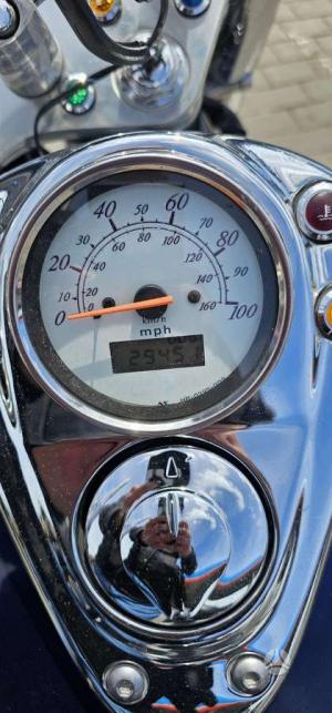 Blue Honda VT Shadow 2001 in Vilnius, with an engine capacity of 0.75 L and mileage of 47 thousand km for 3600 €, photo 6 on AUTOMOTO.COM.LV