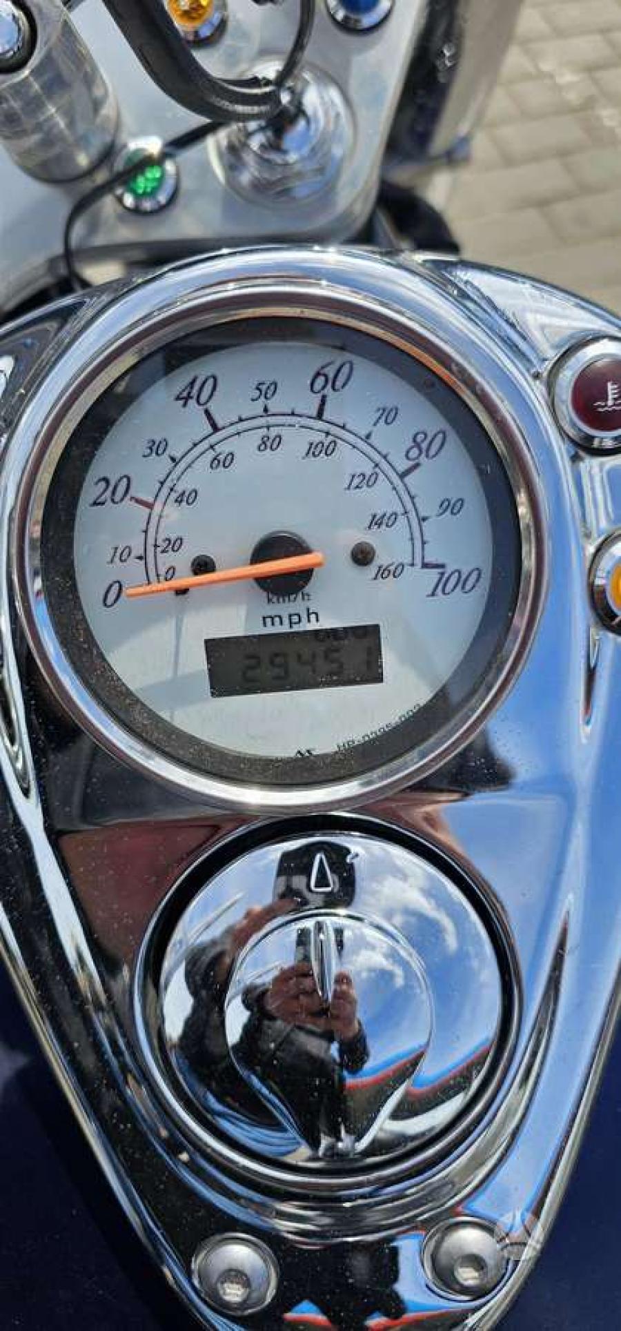 Blue Honda VT Shadow 2001 in Vilnius, with an engine capacity of 0.75 L and mileage of 47 thousand km for 3600 €, photo 6 on AUTOMOTO.COM.LV