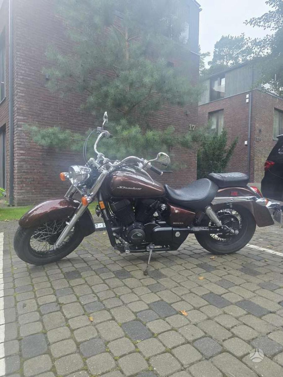 Yellow Honda VT Shadow 2018 in Klaipeda, with an engine capacity of 0.75 L and mileage of 16 thousand km for 6800 €, photo 1 on AUTOMOTO.COM.LV