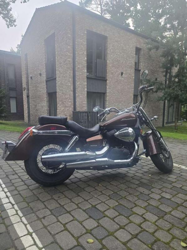 Yellow Honda VT Shadow 2018 in Klaipeda, with an engine capacity of 0.75 L and mileage of 16 thousand km for 6800 €, photo 2 on AUTOMOTO.COM.LV
