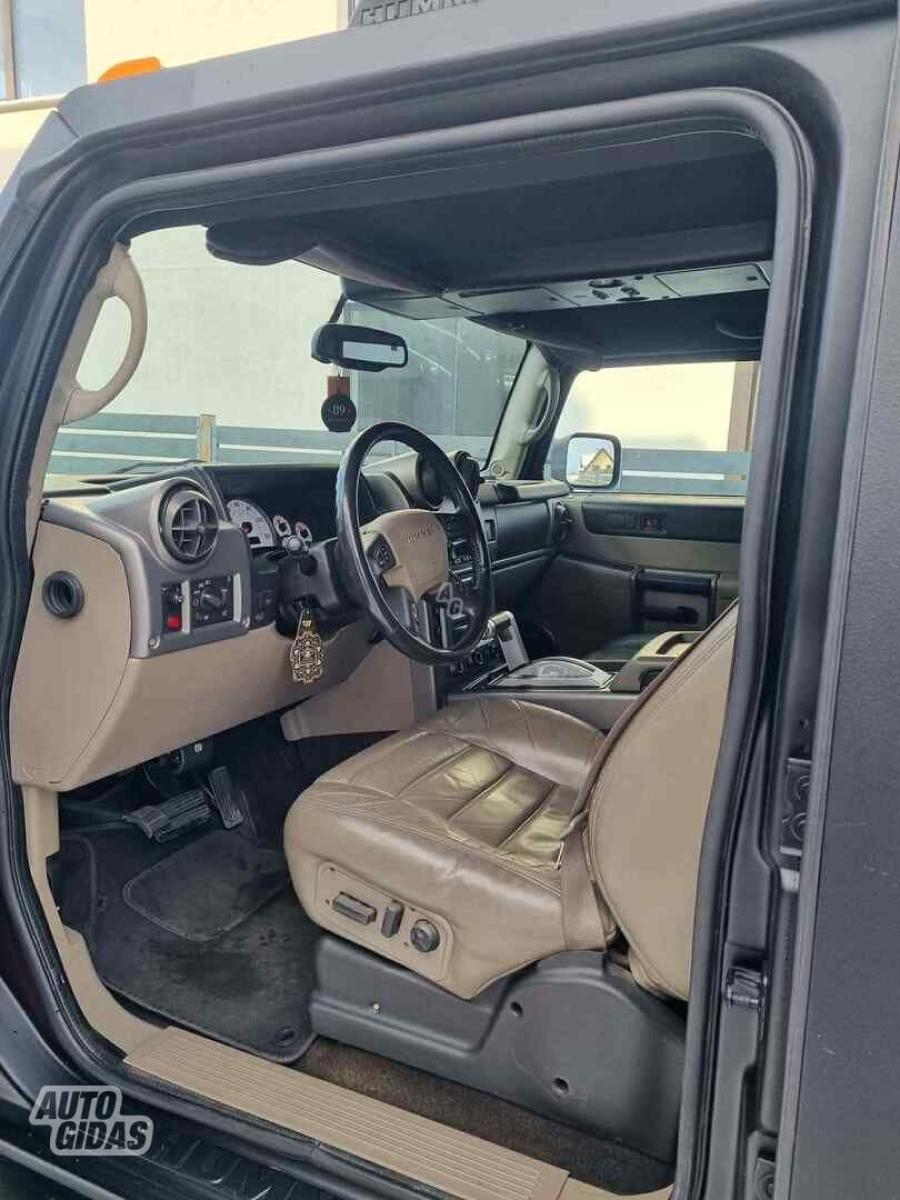 Melns Hummer H2 2003 Klaipėda, ar dzinēja tilpumu 6.00 L un nobraukumu 165 tūkst. km par 23900 €, foto 6 vietnē AUTOMOTO.COM.LV
