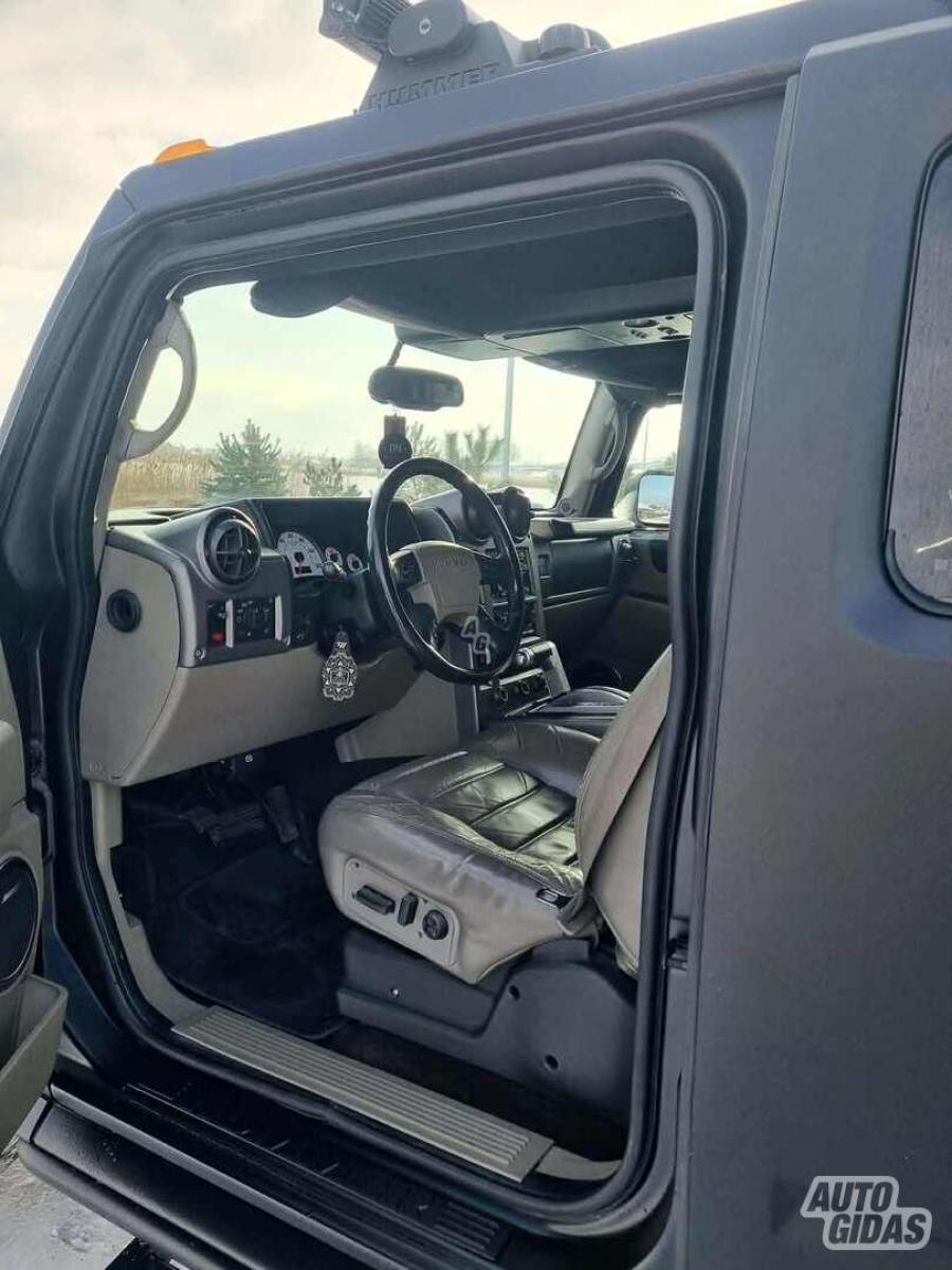 Melns Hummer H2 2003 Klaipėda, ar dzinēja tilpumu 6.00 L un nobraukumu 165 tūkst. km par 23900 €, foto 9 vietnē AUTOMOTO.COM.LV
