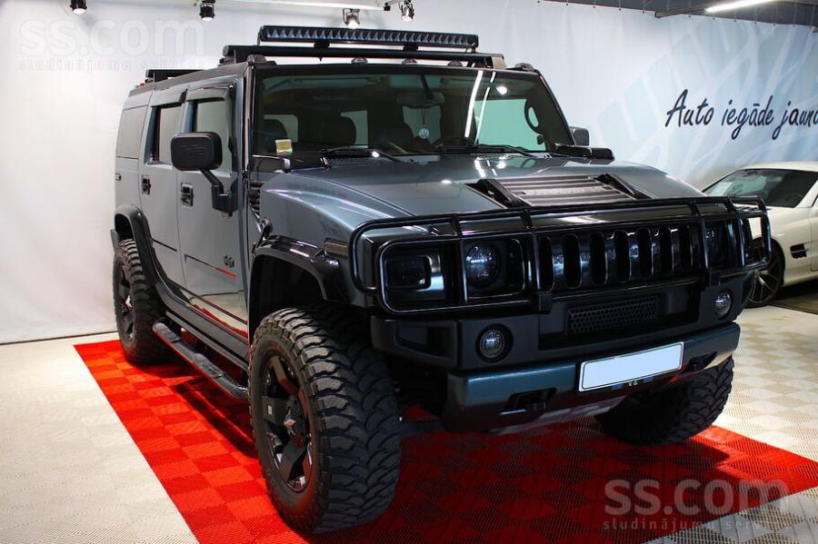 Blue Hummer H2 2004 in Riga, with an engine capacity of 6.00 L and mileage of 163 thousand km for 25000 €, photo 4 on AUTOMOTO.COM.LV