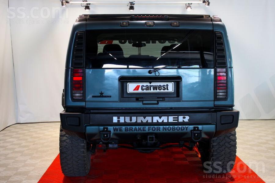 Blue Hummer H2 2004 in Riga, with an engine capacity of 6.00 L and mileage of 163 thousand km for 25000 €, photo 6 on AUTOMOTO.COM.LV