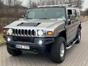 Pelēks Hummer H2 2003 Viļņa, ar dzinēja tilpumu 5.97 L un nobraukumu 216 tūkst. km par 18500 €, foto  vietnē AUTOMOTO.COM.LV