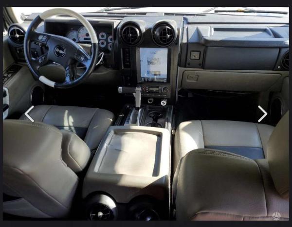 White Hummer H2 2004 in Klaipeda, with an engine capacity of 5.97 L and mileage of 200 thousand km for 7300 €, photo 5 on AUTOMOTO.COM.LV