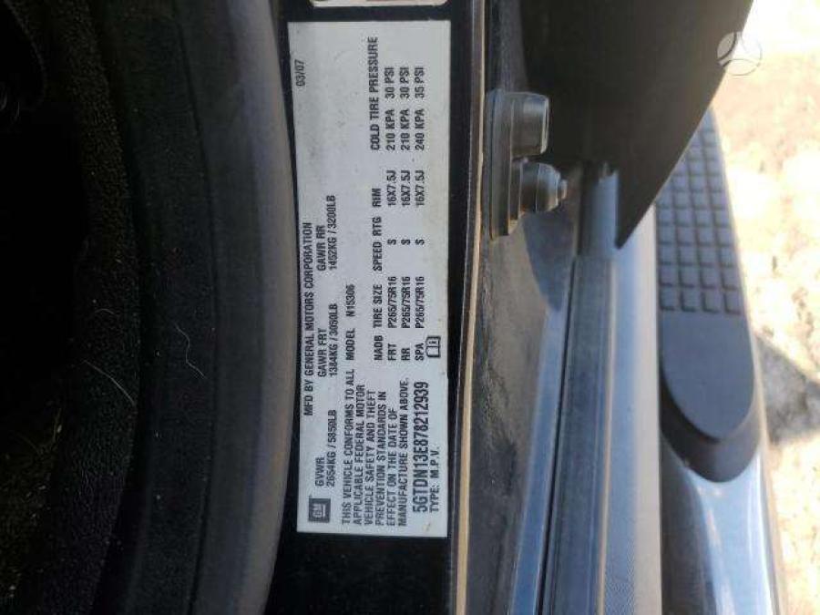 Melns Hummer H3 2007 Kauņa, ar dzinēja tilpumu 3.65 L un nobraukumu 290 tūkst. km par 4500 €, foto 14 vietnē AUTOMOTO.COM.LV