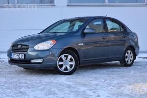 Blue Hyundai Accent 2007 in Riga, with an engine capacity of 1.60 L and mileage of 0 thousand km for 1495 €, photo  on AUTOMOTO.COM.LV