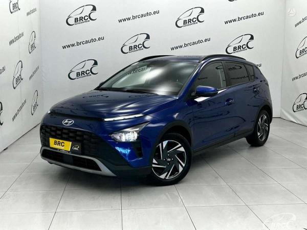 Blue Hyundai Bayon 2022 in Vilnius, with an engine capacity of 1.00 L and mileage of 28 thousand km for 14900 €, photo 1 on AUTOMOTO.COM.LV
