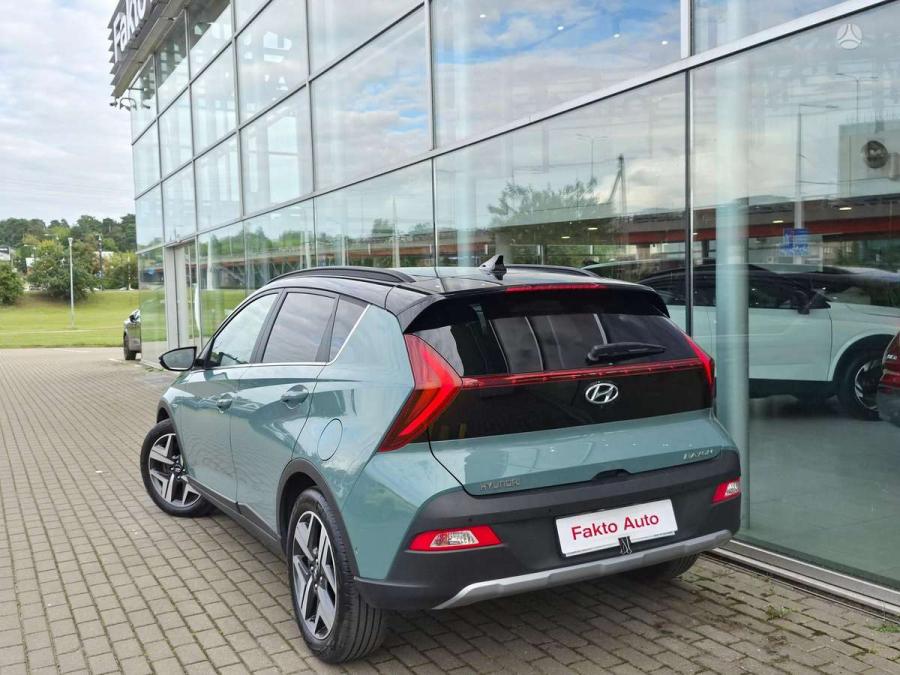 Green Hyundai Bayon 2021 in Vilnius, with an engine capacity of 1.00 L and mileage of 68 thousand km for 13250 €, photo 4 on AUTOMOTO.COM.LV