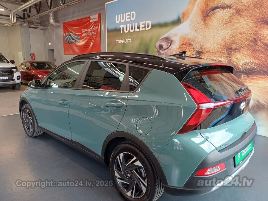 Green Hyundai Bayon 2021 in Tallinn, with an engine capacity of 1.00 L and mileage of 37 thousand km for 14900 €, photo 4 on AUTOMOTO.COM.LV
