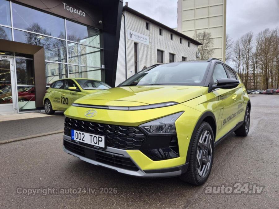 Hyundai Bayon 2024 Tartu, ar dzinēja tilpumu 1.00 L un nobraukumu 3 tūkst. km par 28700 €, foto 1 vietnē AUTOMOTO.COM.LV
