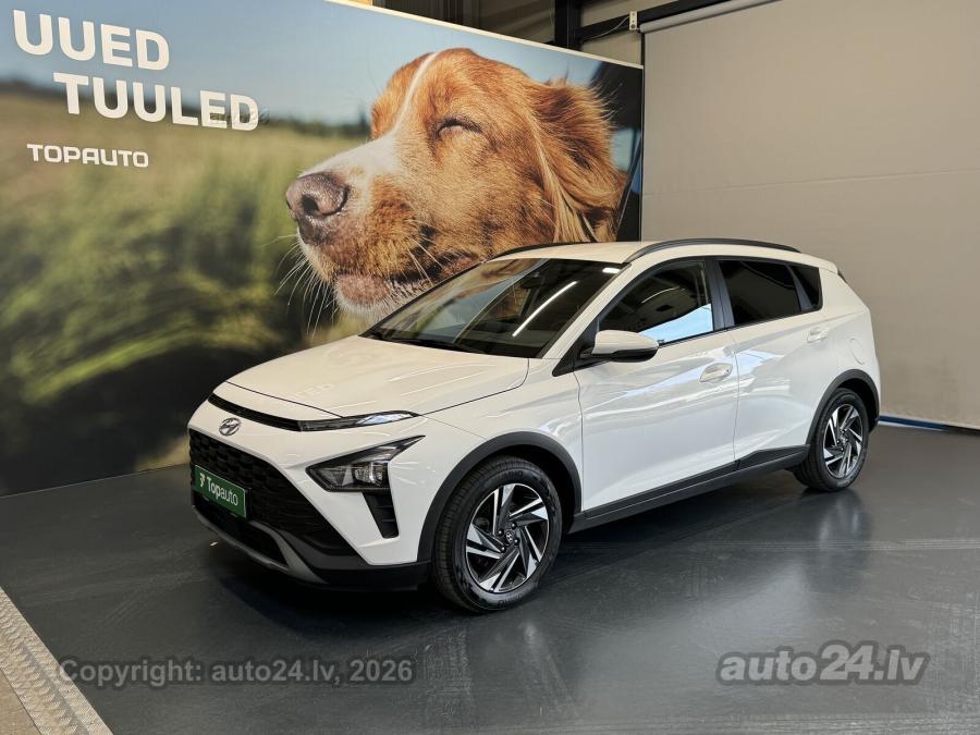 White Hyundai Bayon 2023 in Tallinn, with an engine capacity of 1.00 L and mileage of 152 thousand km for 11500 €, photo 1 on AUTOMOTO.COM.LV
