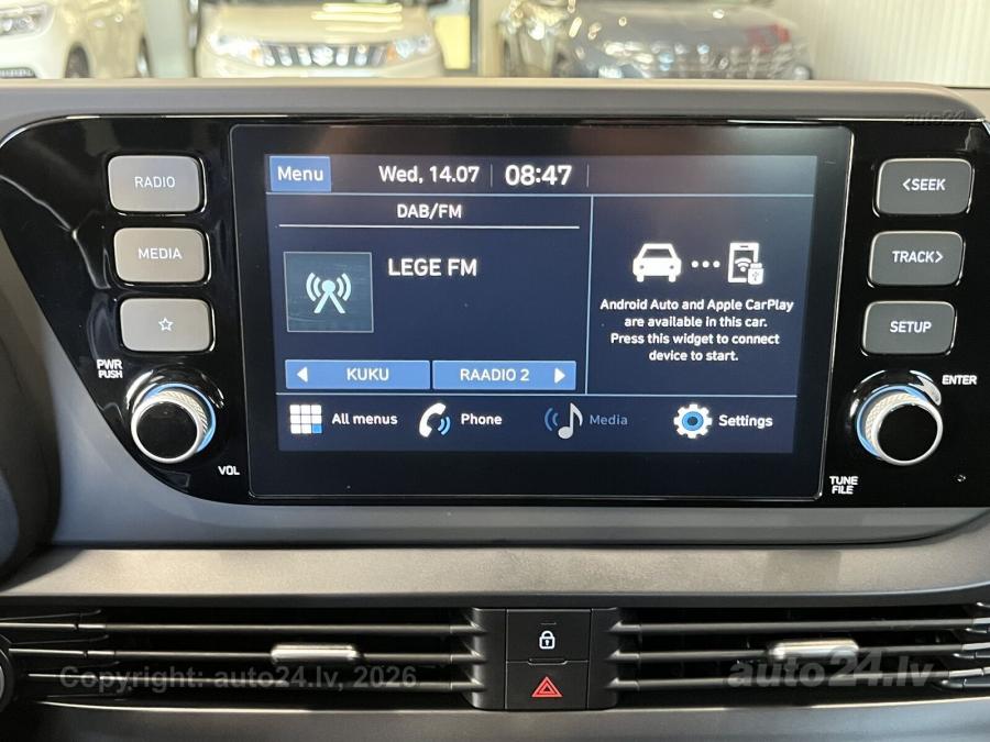 White Hyundai Bayon 2024 in Tallinn, with an engine capacity of 1.00 L and mileage of 33 thousand km for 18500 €, photo 16 on AUTOMOTO.COM.LV