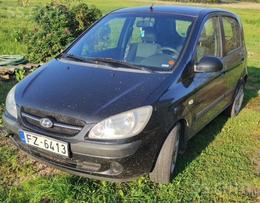 Black Hyundai Getz 2006 in Ludza, with an engine capacity of 1.40 L and mileage of 209 thousand km for 750 €, photo 1 on AUTOMOTO.COM.LV