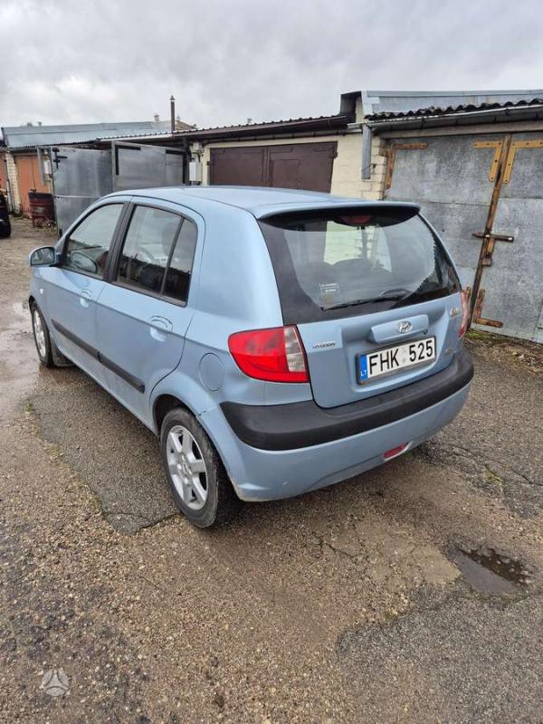 Blue Hyundai Getz 2008 in Panevezys, with an engine capacity of 1.49 L and mileage of 120 thousand km for 800 €, photo 5 on AUTOMOTO.COM.LV