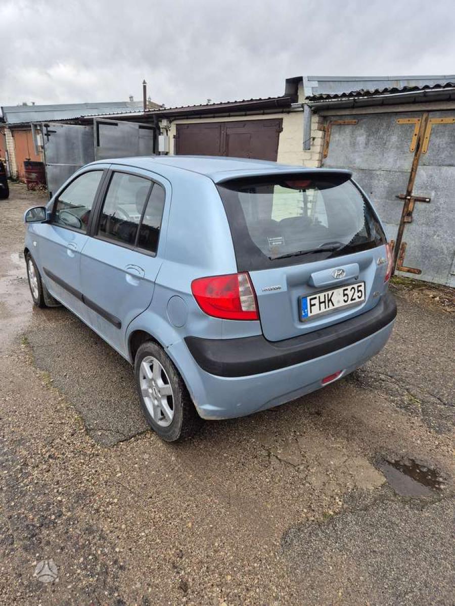 Blue Hyundai Getz 2008 in Panevezys, with an engine capacity of 1.49 L and mileage of 120 thousand km for 800 €, photo 6 on AUTOMOTO.COM.LV