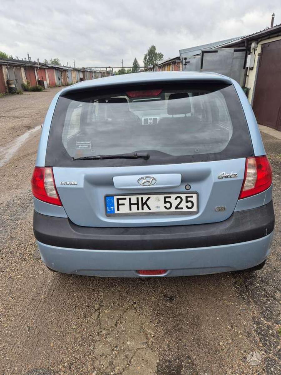 Blue Hyundai Getz 2008 in Panevezys, with an engine capacity of 1.49 L and mileage of 120 thousand km for 800 €, photo 7 on AUTOMOTO.COM.LV