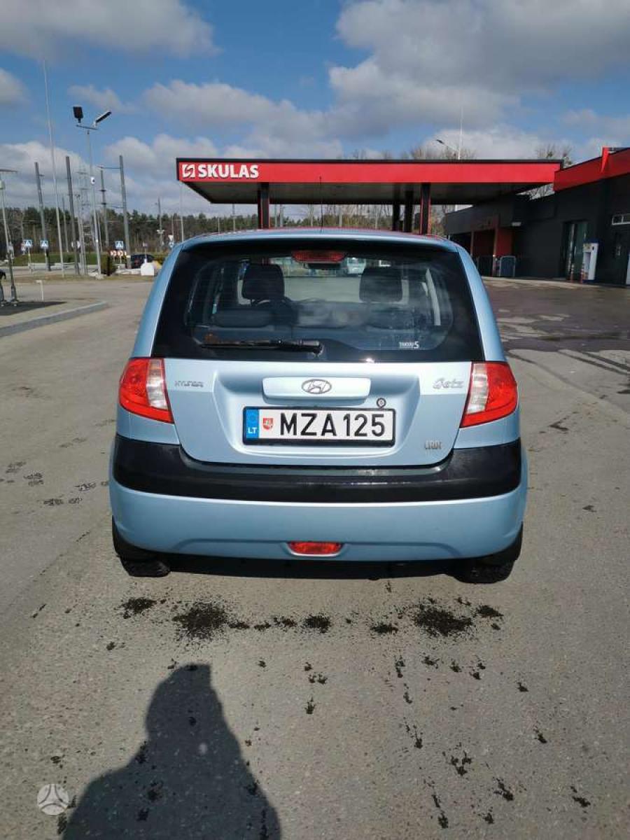 Zils Hyundai Getz 2009 Kauņa, ar dzinēja tilpumu 1.49 L un nobraukumu 212 tūkst. km par 1100 €, foto 7 vietnē AUTOMOTO.COM.LV