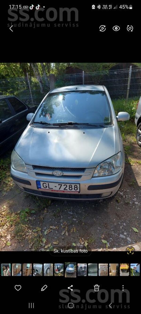 Grey Hyundai Getz 2004 in Liepaja, with an engine capacity of 1.30 L and mileage of 284 thousand km for 700 €, photo 2 on AUTOMOTO.COM.LV