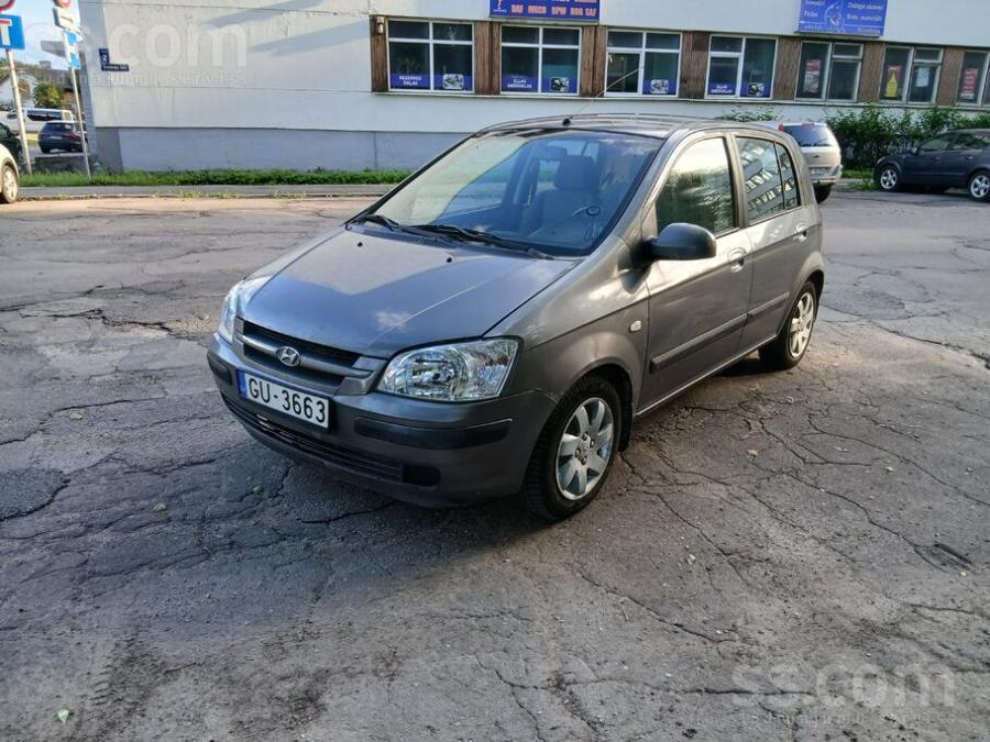 Pelēks Hyundai Getz 2004 Rīga, ar dzinēja tilpumu 1.40 L un nobraukumu 138 tūkst. km par 1200 €, foto 1 vietnē AUTOMOTO.COM.LV
