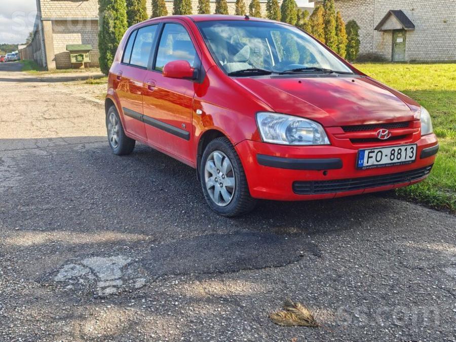 Sarkans Hyundai Getz 2005 Liepāja, ar dzinēja tilpumu 1.50 L un nobraukumu 221 tūkst. km par 1100 €, foto 1 vietnē AUTOMOTO.COM.LV