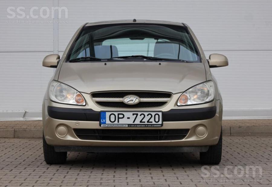 Yellow Hyundai Getz 2007 in Riga, with an engine capacity of 1.40 L and mileage of 0 thousand km for 995 €, photo 3 on AUTOMOTO.COM.LV
