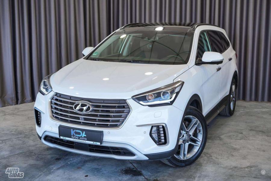 White Hyundai Grand Santa Fe 2017 in Marijampole, with an engine capacity of 2.20 L and mileage of 88 thousand km for 20850 €, photo 5 on AUTOMOTO.COM.LV