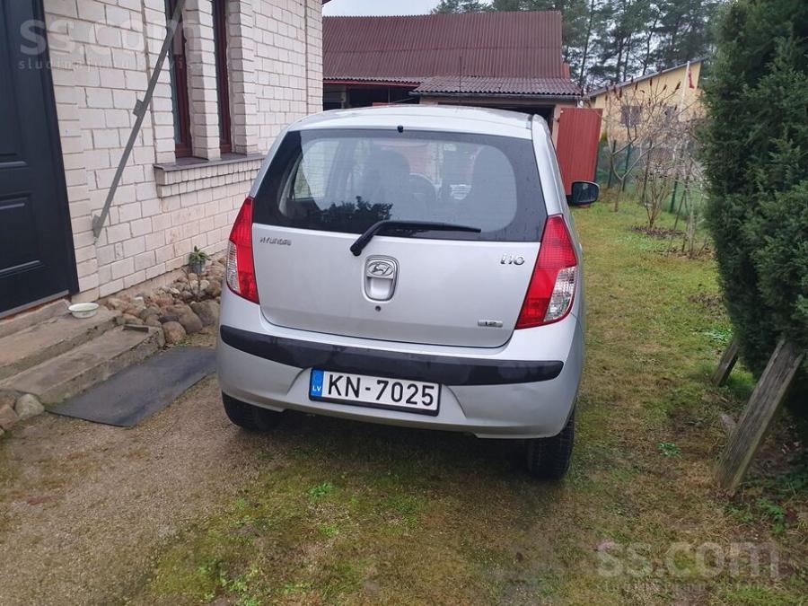 Hyundai i10 2009 in Dobele, with an engine capacity of 1.20 L and mileage of 115 thousand km for 3500 €, photo 6 on AUTOMOTO.COM.LV
