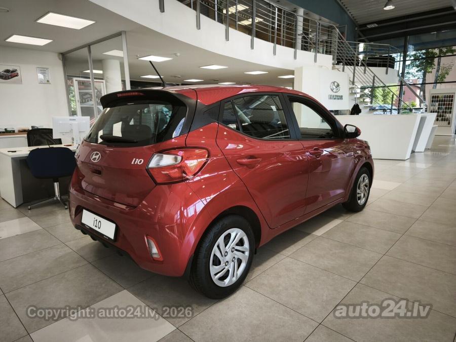 Red Hyundai i10 2024 in Tallinn, with an engine capacity of 1.00 L and mileage of 1 thousand km for 16990 €, photo 5 on AUTOMOTO.COM.LV