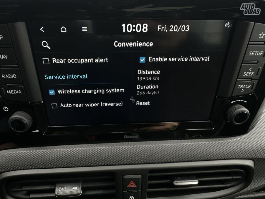 Balts Hyundai i10 2025 Avižieniai, ar dzinēja tilpumu 1.00 L un nobraukumu 1 tūkst. km par 13950 €, foto 17 vietnē AUTOMOTO.COM.LV