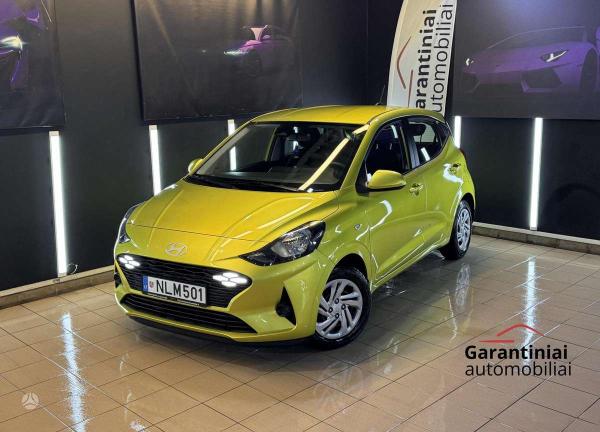 Dzeltens Hyundai i10 2025 Viļņa, ar dzinēja tilpumu 1.00 L un nobraukumu 27 tūkst. km par 13400 €, foto  vietnē AUTOMOTO.COM.LV