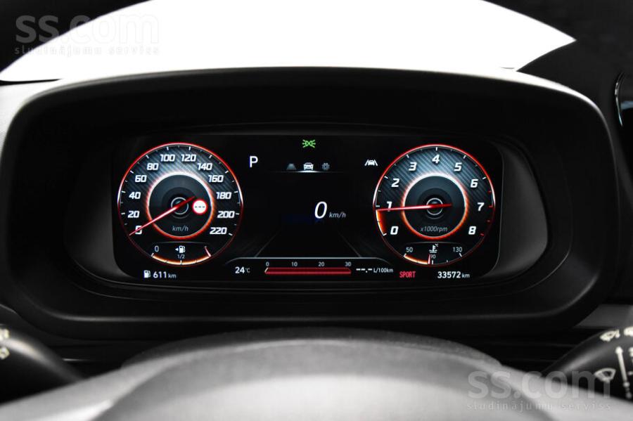 Black Hyundai i20 2022 in Riga, with an engine capacity of 1.00 L and mileage of 46 thousand km for 12590 €, photo 23 on AUTOMOTO.COM.LV
