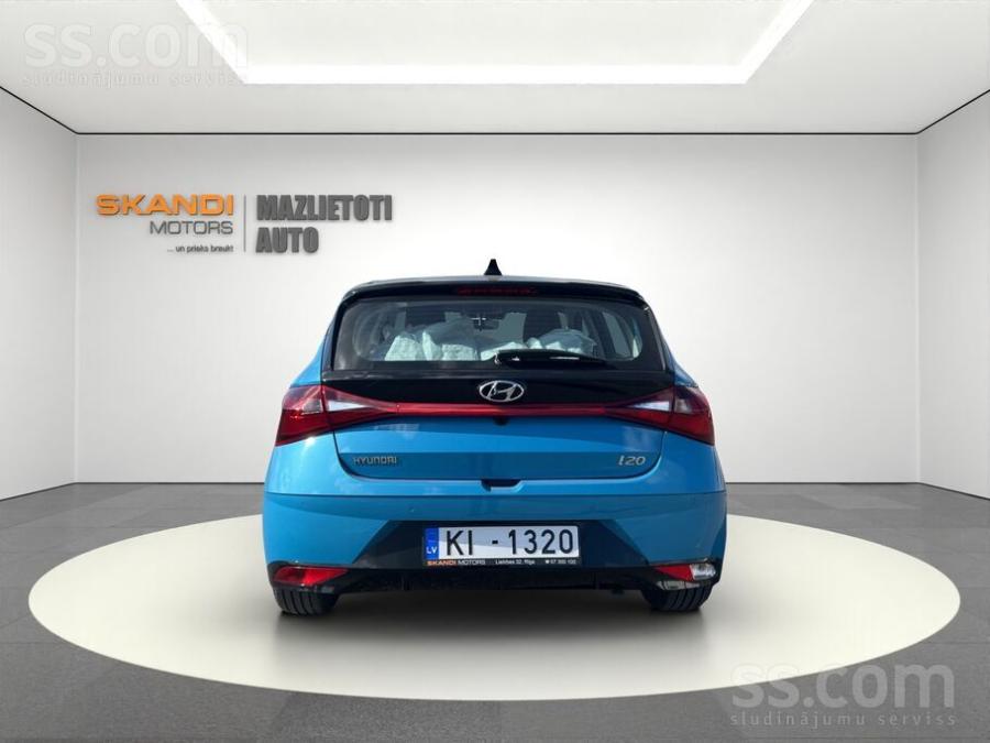 Blue Hyundai i20 2021 in Riga, with an engine capacity of 1.00 L and mileage of 62 thousand km for 12790 €, photo 6 on AUTOMOTO.COM.LV