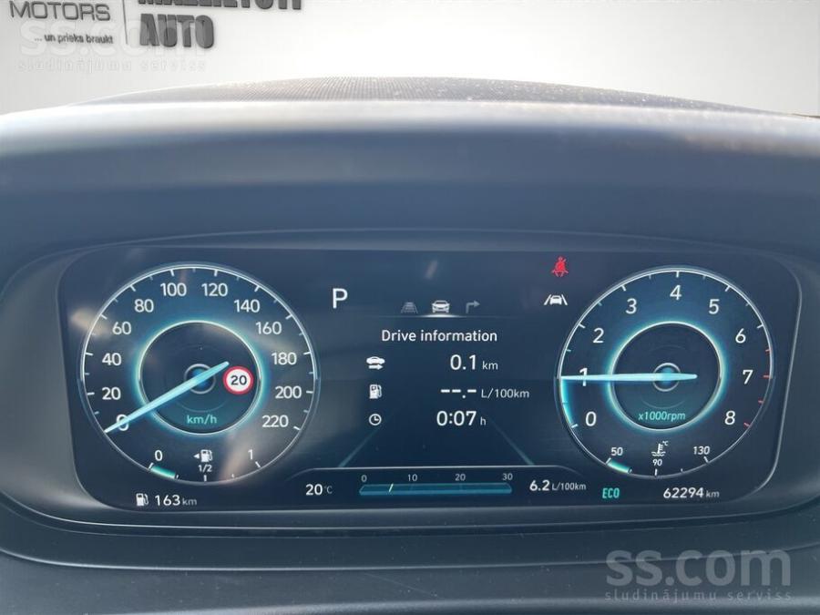 Blue Hyundai i20 2021 in Riga, with an engine capacity of 1.00 L and mileage of 62 thousand km for 12790 €, photo 12 on AUTOMOTO.COM.LV