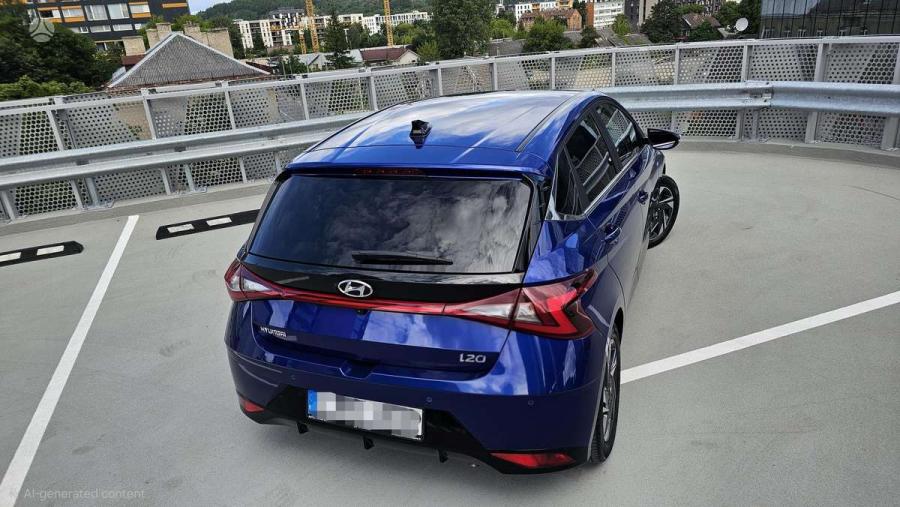 Blue Hyundai i20 2021 in Vilnius, with an engine capacity of 1.00 L and mileage of 62 thousand km for 14900 €, photo 11 on AUTOMOTO.COM.LV