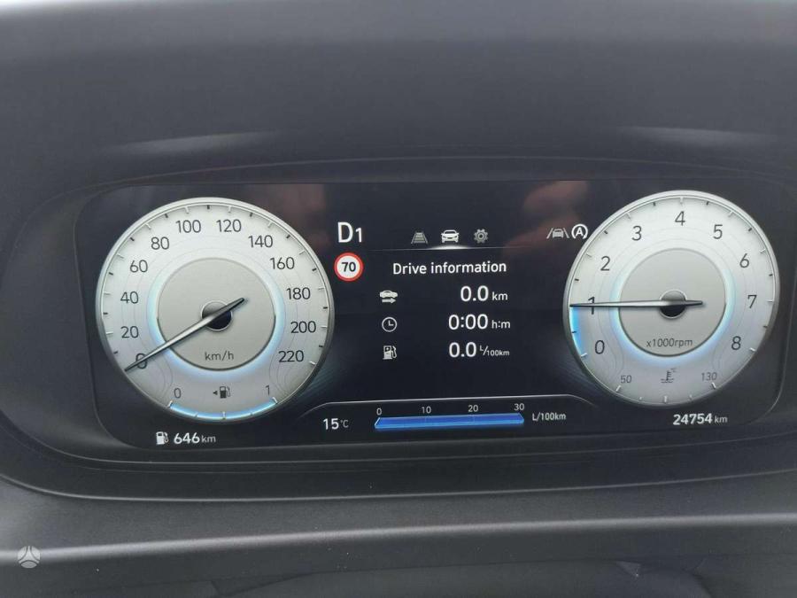 Zils Hyundai i20 2024 Kauņa, ar dzinēja tilpumu 1.00 L un nobraukumu 28 tūkst. km par 17180 €, foto 8 vietnē AUTOMOTO.COM.LV