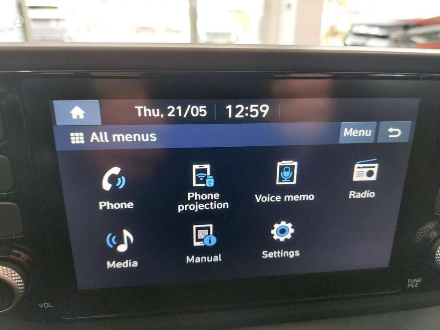 Zils Hyundai i20 2024 Kauņa, ar dzinēja tilpumu 1.00 L un nobraukumu 28 tūkst. km par 17180 €, foto 21 vietnē AUTOMOTO.COM.LV