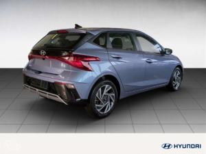 Blue Hyundai i20 2025 in Kaunas, with an engine capacity of 1.00 L and mileage of 20 thousand km for 23368 €, photo 4 on AUTOMOTO.COM.LV