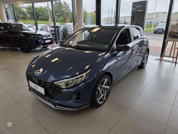 Blue Hyundai i20 2026 in Vilnius, with an engine capacity of 1.00 L and mileage of 0 thousand km for 21900 €, photo 1 on AUTOMOTO.COM.LV
