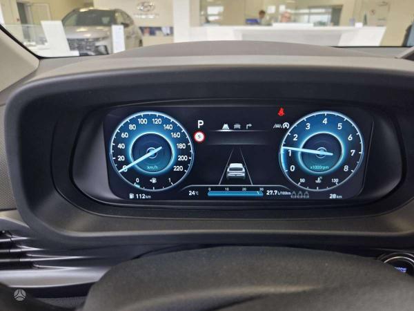 Blue Hyundai i20 2026 in Vilnius, with an engine capacity of 1.00 L and mileage of 0 thousand km for 21900 €, photo 6 on AUTOMOTO.COM.LV