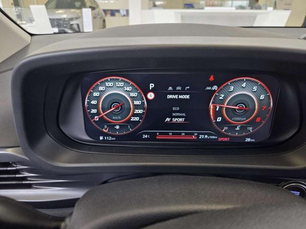 Blue Hyundai i20 2026 in Vilnius, with an engine capacity of 1.00 L and mileage of 0 thousand km for 21900 €, photo 7 on AUTOMOTO.COM.LV
