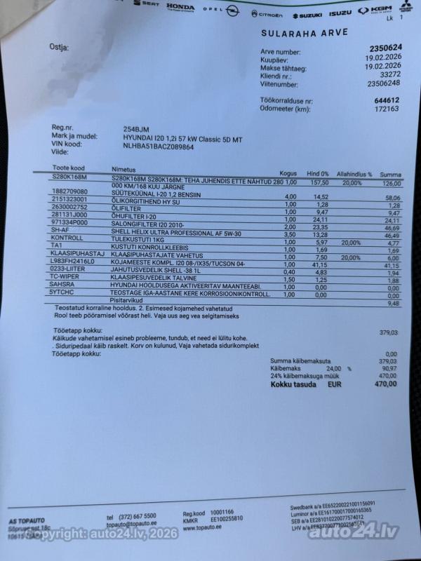 Серый Хендай и20 2012 в Таллин, объемом двигателя 1.20 л и пробегом 174 тыс. км за 1800 €, фото 9 на AUTOMOTO.COM.LV