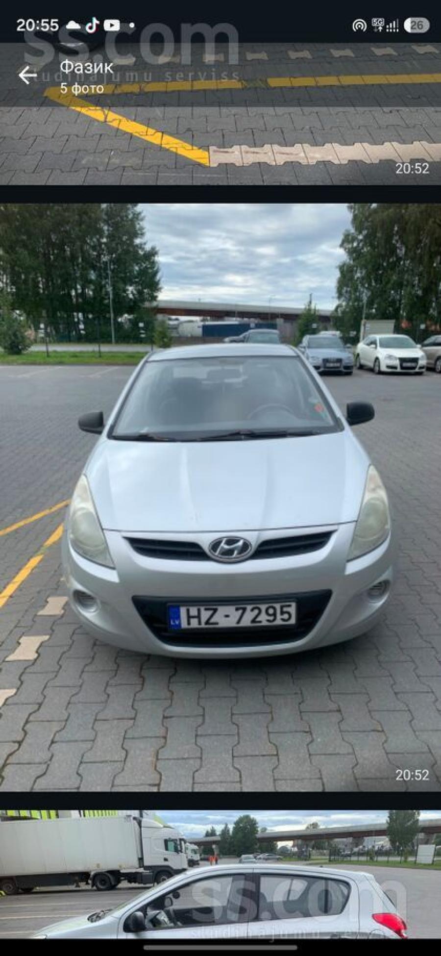 Grey Hyundai i20 2012 in Riga, with an engine capacity of 1.20 L and mileage of 238 thousand km for 1700 €, photo 1 on AUTOMOTO.COM.LV