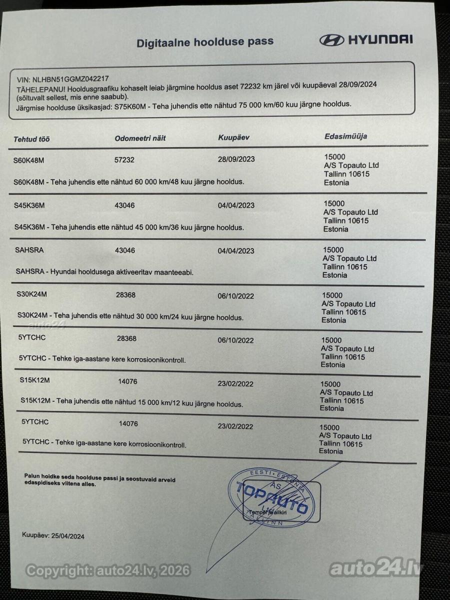 Hyundai i20 2021 in Tallinn, with an engine capacity of 1.00 L and mileage of 65 thousand km for 13400 €, photo 11 on AUTOMOTO.COM.LV