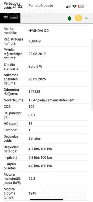 Sarkans Hyundai i20 2017 Rīga, ar dzinēja tilpumu 1.20 L un nobraukumu 161 tūkst. km par 4900 €, foto 21 vietnē AUTOMOTO.COM.LV