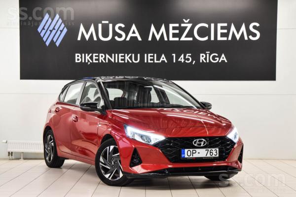 Red Hyundai i20 2023 in Riga, with an engine capacity of 1.00 L and mileage of 55 thousand km for 14790 €, photo 3 on AUTOMOTO.COM.LV