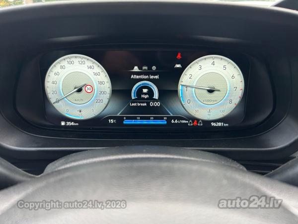 White Hyundai i20 2022 in Tartu, with an engine capacity of 1.00 L and mileage of 97 thousand km for 9978 €, photo 10 on AUTOMOTO.COM.LV