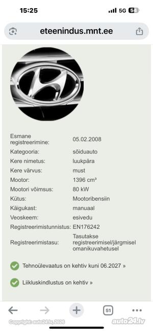 Черный Хендай i30 2008 в Таллин, объемом двигателя 1.40 л и пробегом 248 тыс. км за 990 €, фото 12 на AUTOMOTO.COM.LV